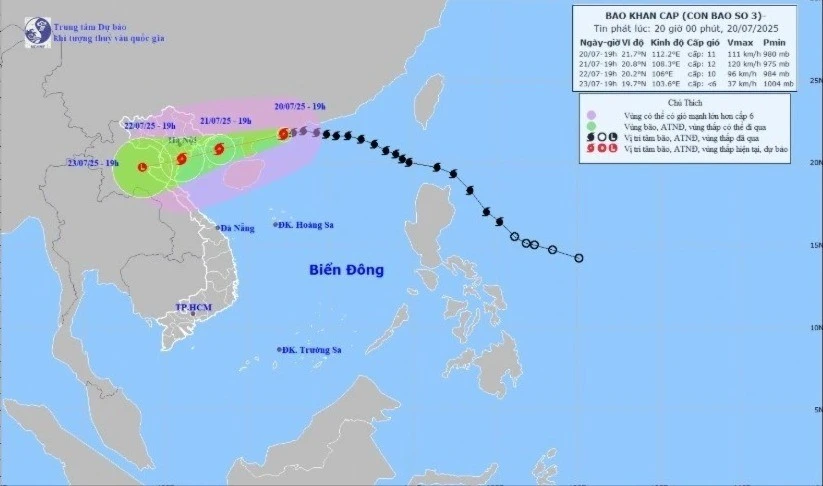 Tin mới nhất về bão số 3: Giật cấp 14, cách Quảng Ninh – Hải Phòng 480km | Báo Lào Cai điện tử