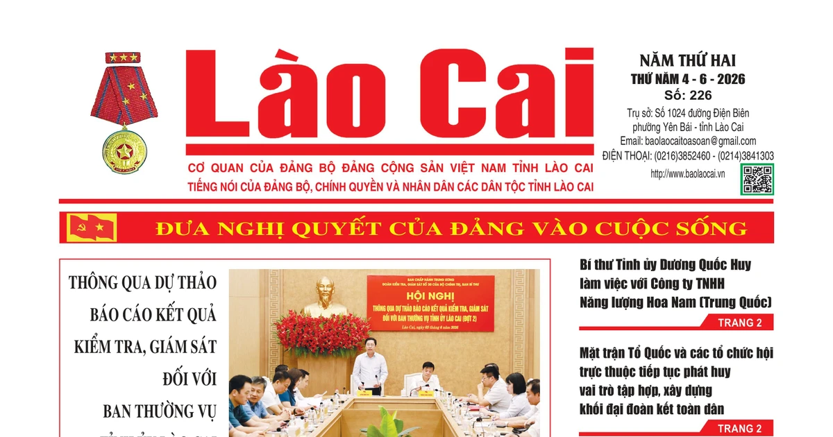 Báo Lào Cai Thường kỳ số 226 ra ngày 4/6/2026