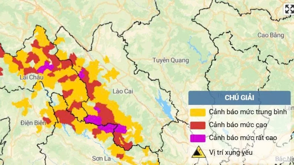 Cảnh báo mưa lớn, dông lốc và sét tại Lào Cai