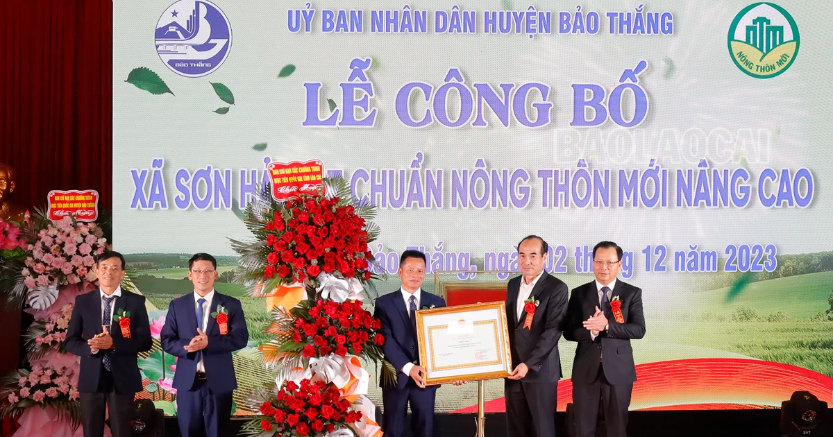 Xã Sơn Hải đón nhận Quyết định công nhận Xã đạt chuẩn nông thôn mới nâng cao | Báo Lào Cai điện tử