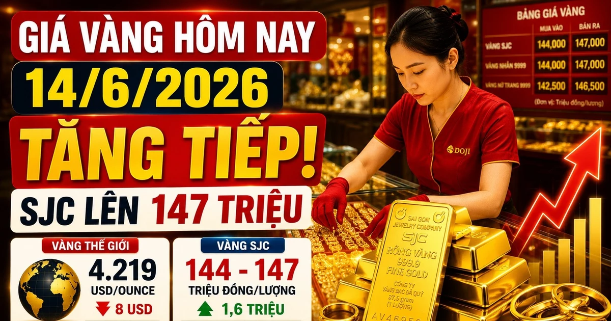 Giá vàng hôm nay 14/6: Vàng SJC, BTMC, PNJ, DOJI tiếp tục biến động?