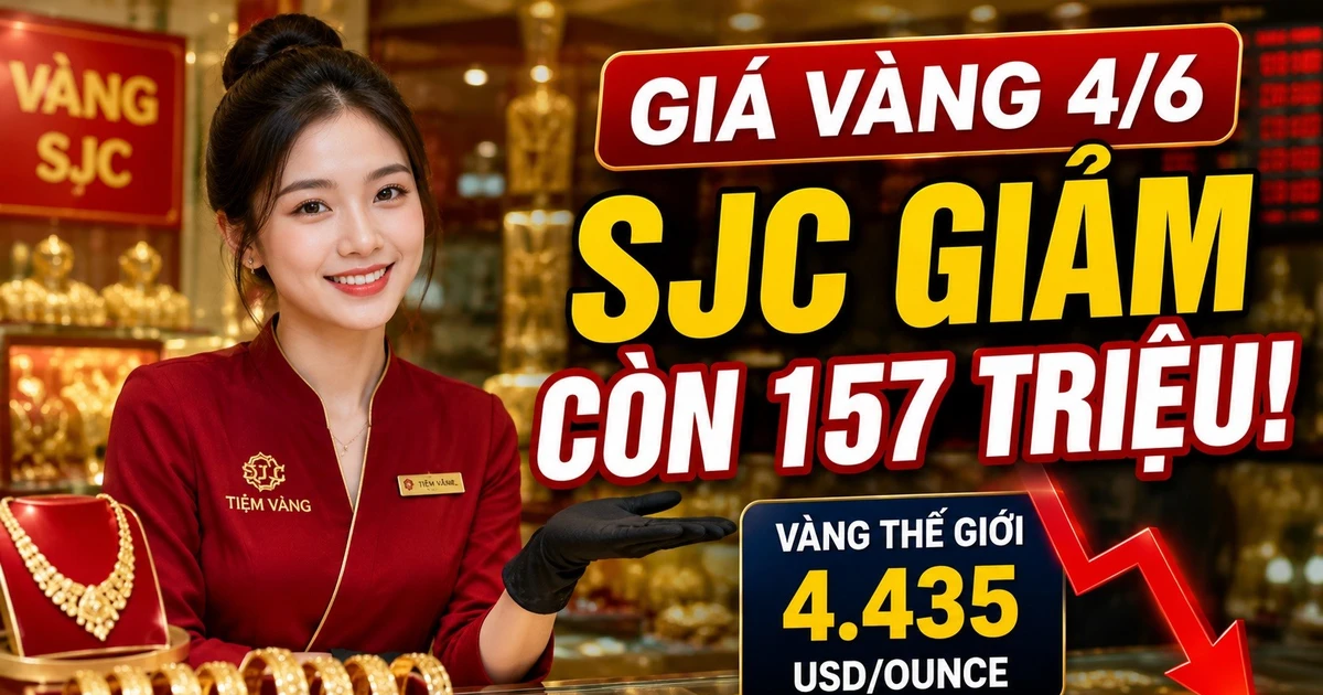 Giá vàng hôm nay 4/6: Vàng SJC, BTMC, DOJI, PNJ tiếp tục giảm?